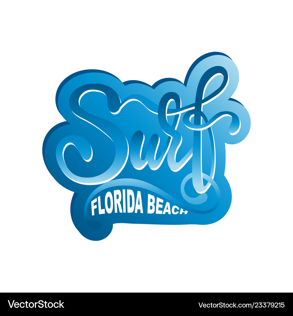 Surf lettering logo in graffiti style Royalty Free Vector