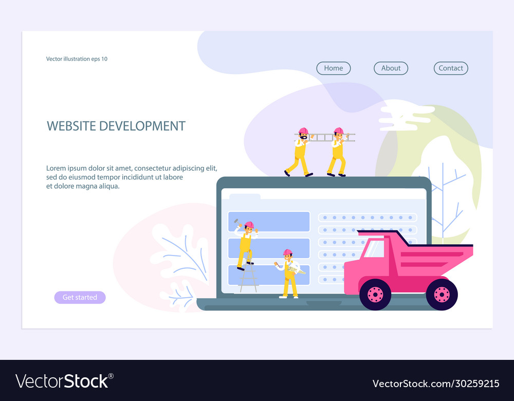 Template website development Royalty Free Vector Image