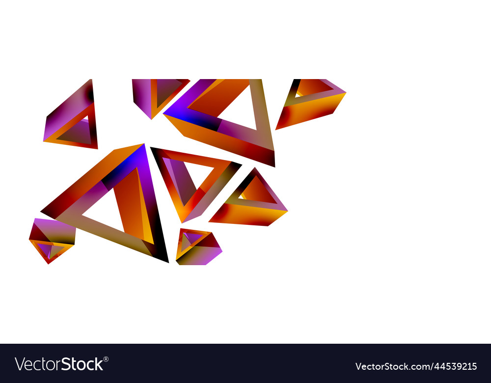 Triangle abstract background 3d basic Royalty Free Vector