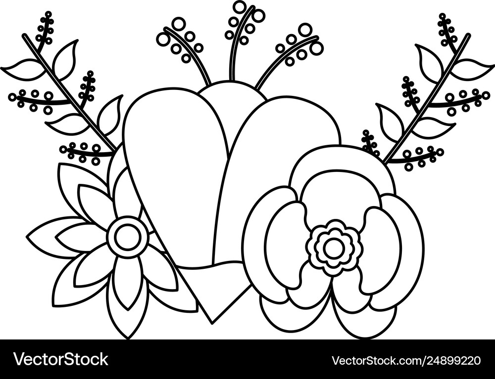 Arrangement floral flowers Royalty Free Vector Image