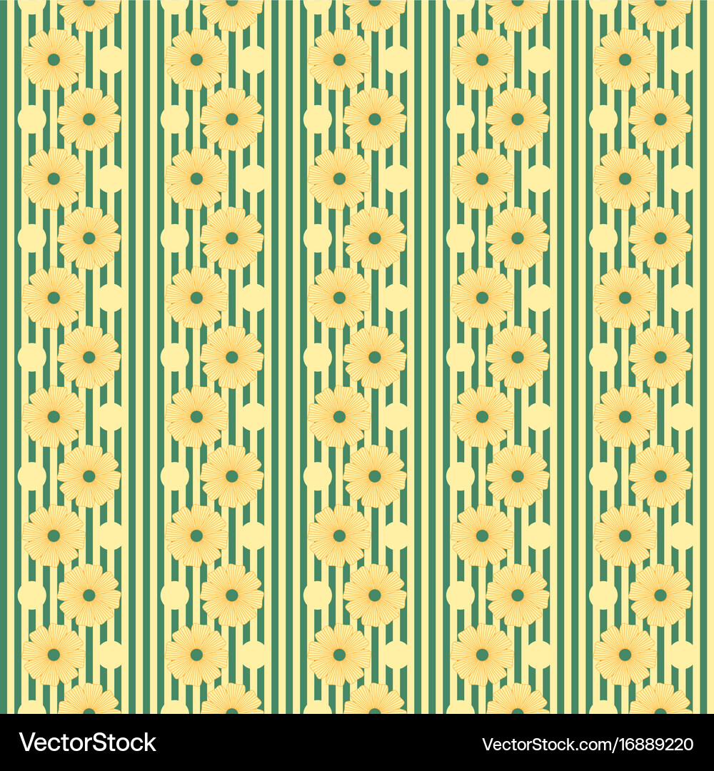 Bright seamless floral pattern stripes Royalty Free Vector