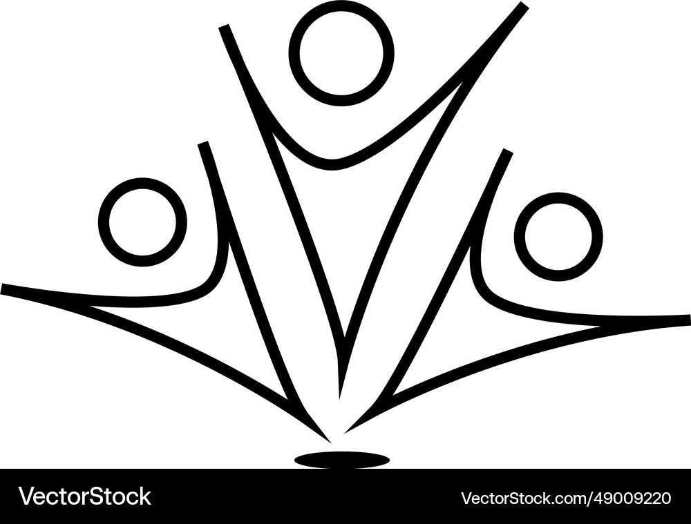 Community icon silhouette design template isolated