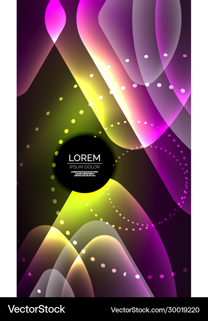 Glowing neon shiny transparent abstract geometric Vector Image