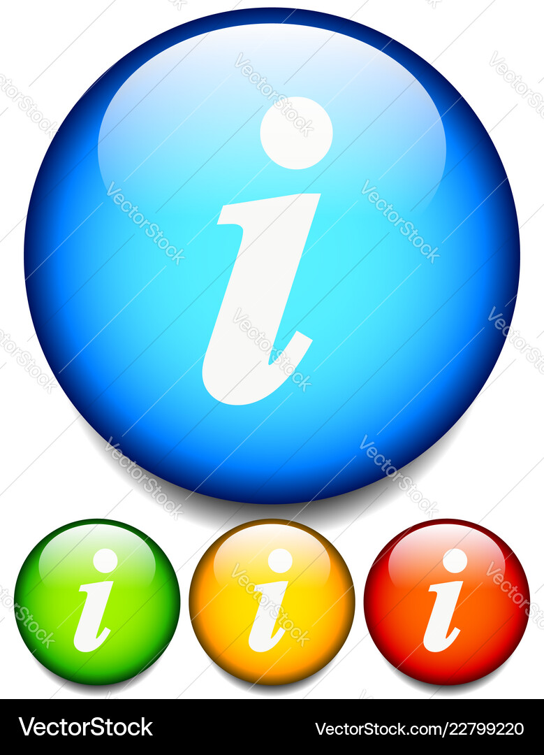 Information info icon with letter i italic Vector Image