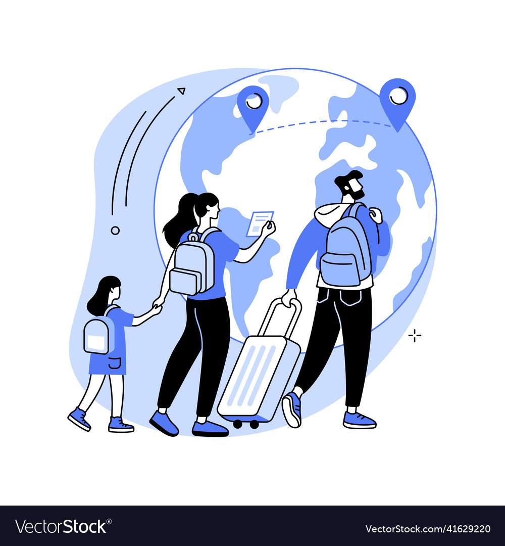 International migration abstract concept Vector Image International migration abstract concept Vector Image