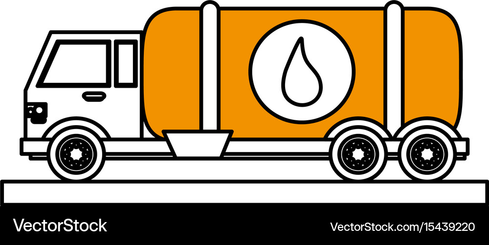 Oil cargo truck design Royalty Free Vector Image