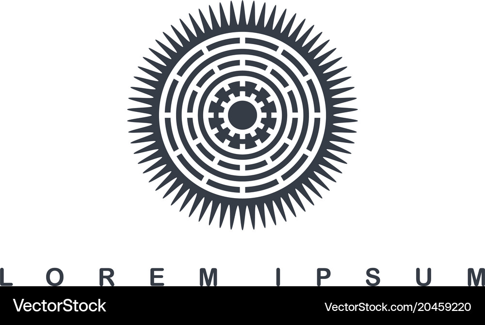Round circle native tribe sign symbol logo Vector Image