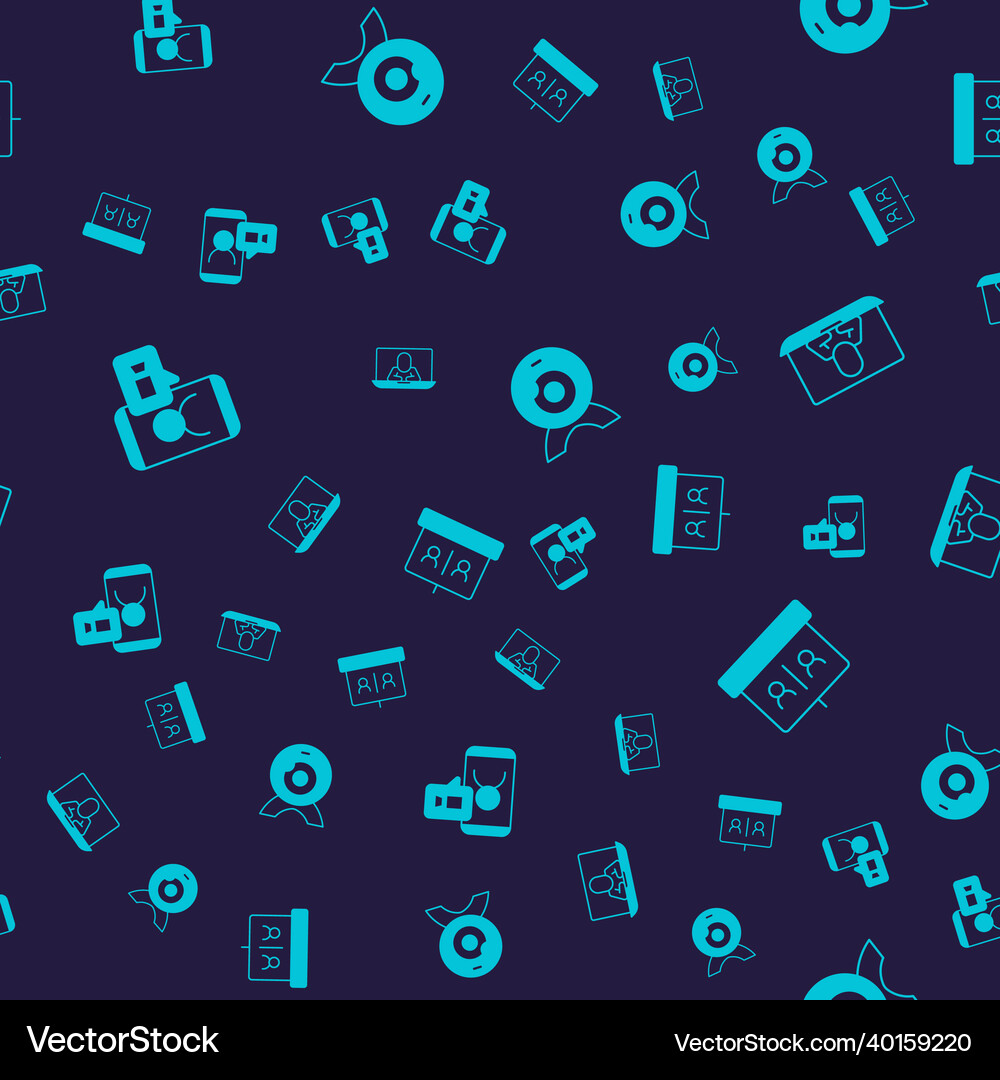 Set video chat conference web camera Royalty Free Vector