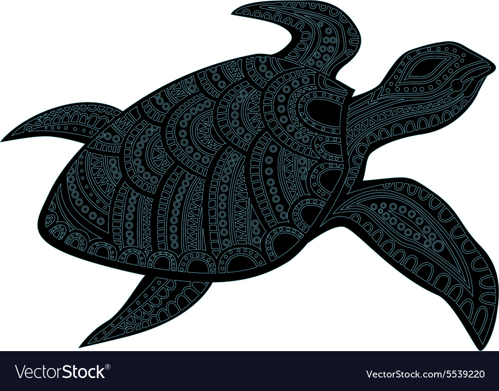 Stylized turtle Royalty Free Vector Image - VectorStock