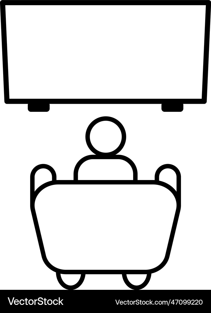 Watching movie icon design template isolated Vector Image