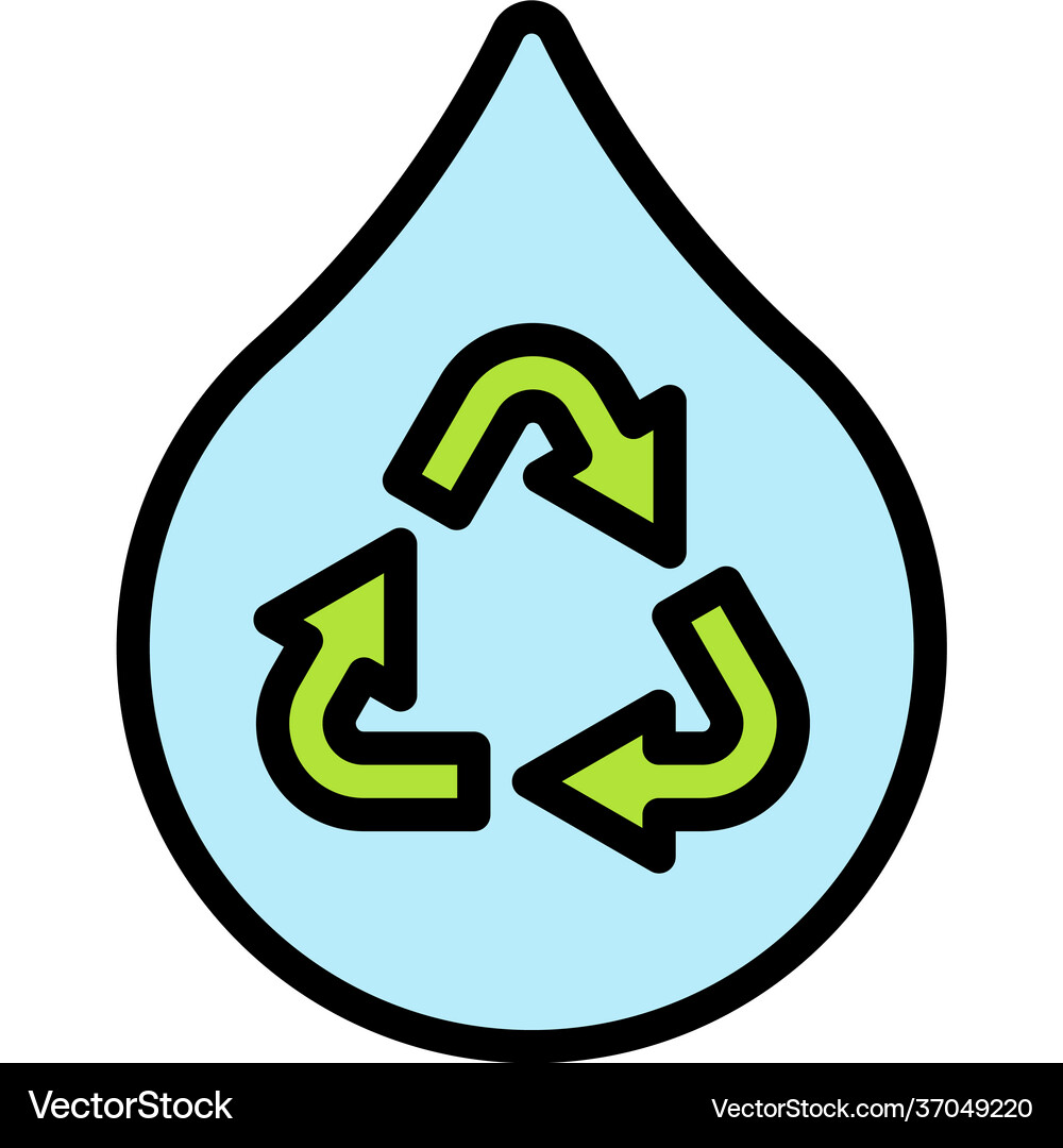 Water reclamation icon earth day related Vector Image