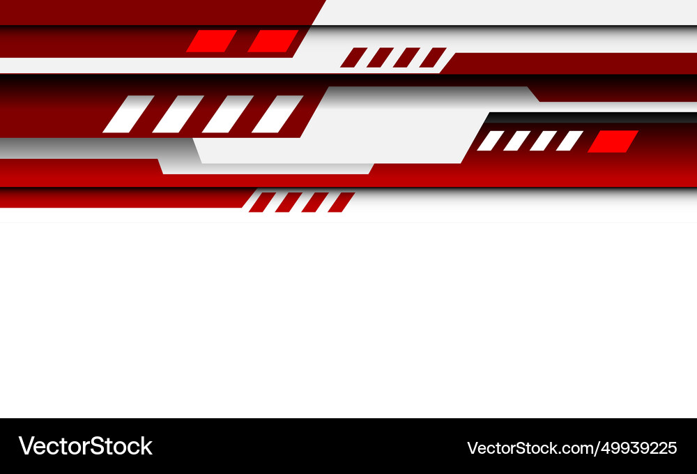 Abstract red white geometric futuristic Royalty Free Vector