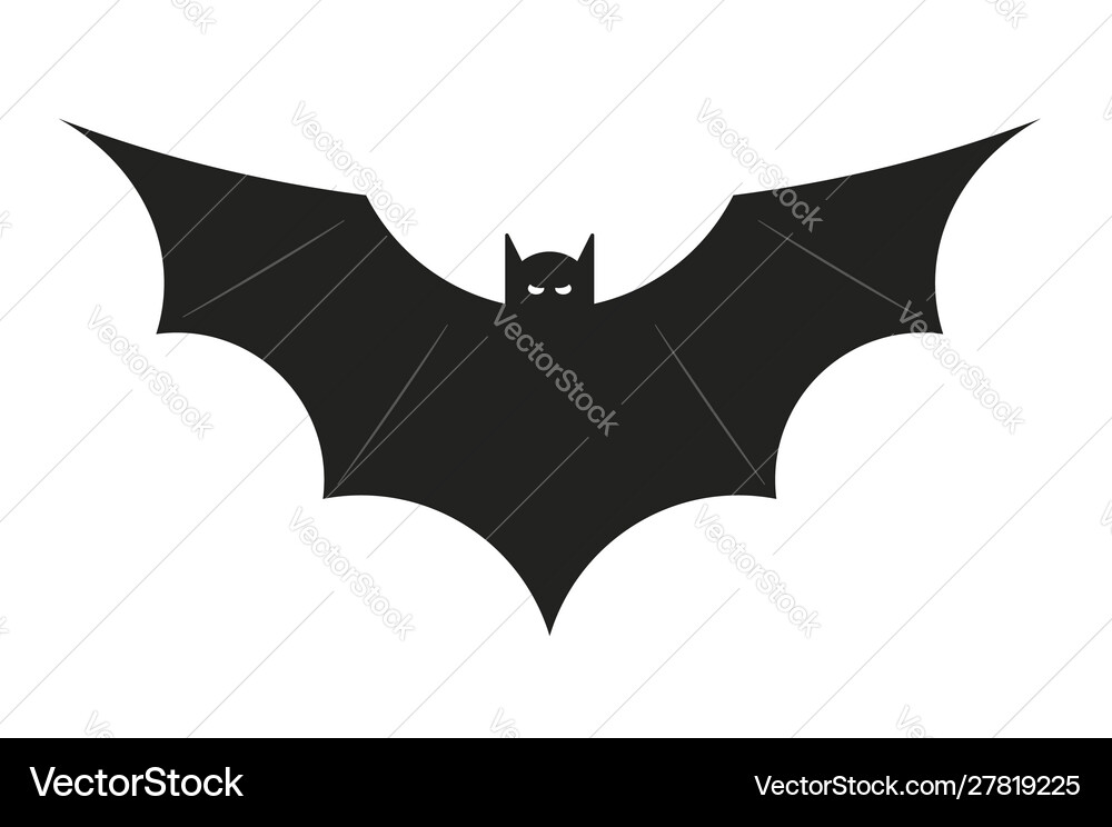 Bat icon or vampire symbol halloween Royalty Free Vector