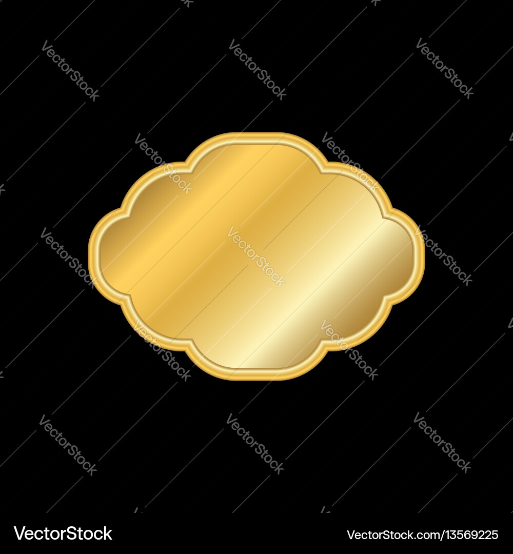 Gold frame beautiful simple golden design white Vector Image