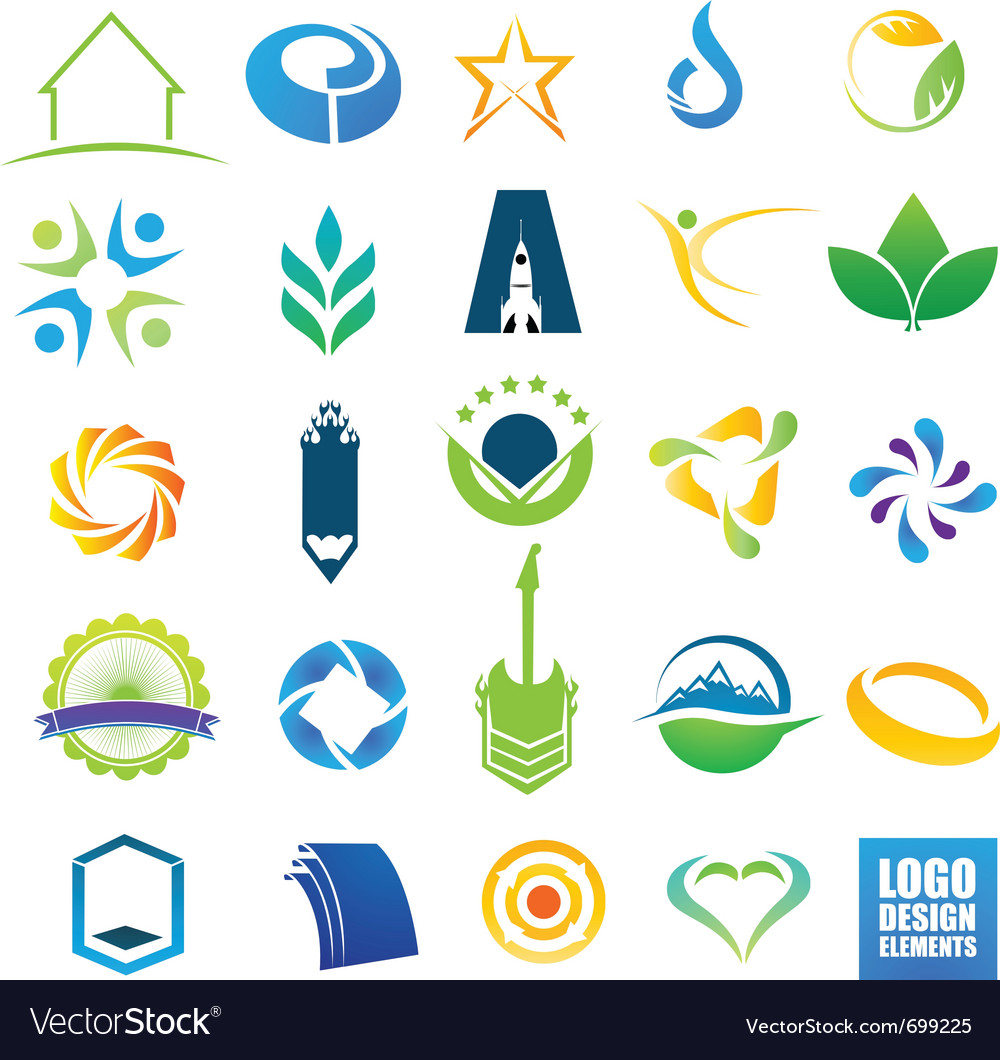Logo design elements Royalty Free Vector Image