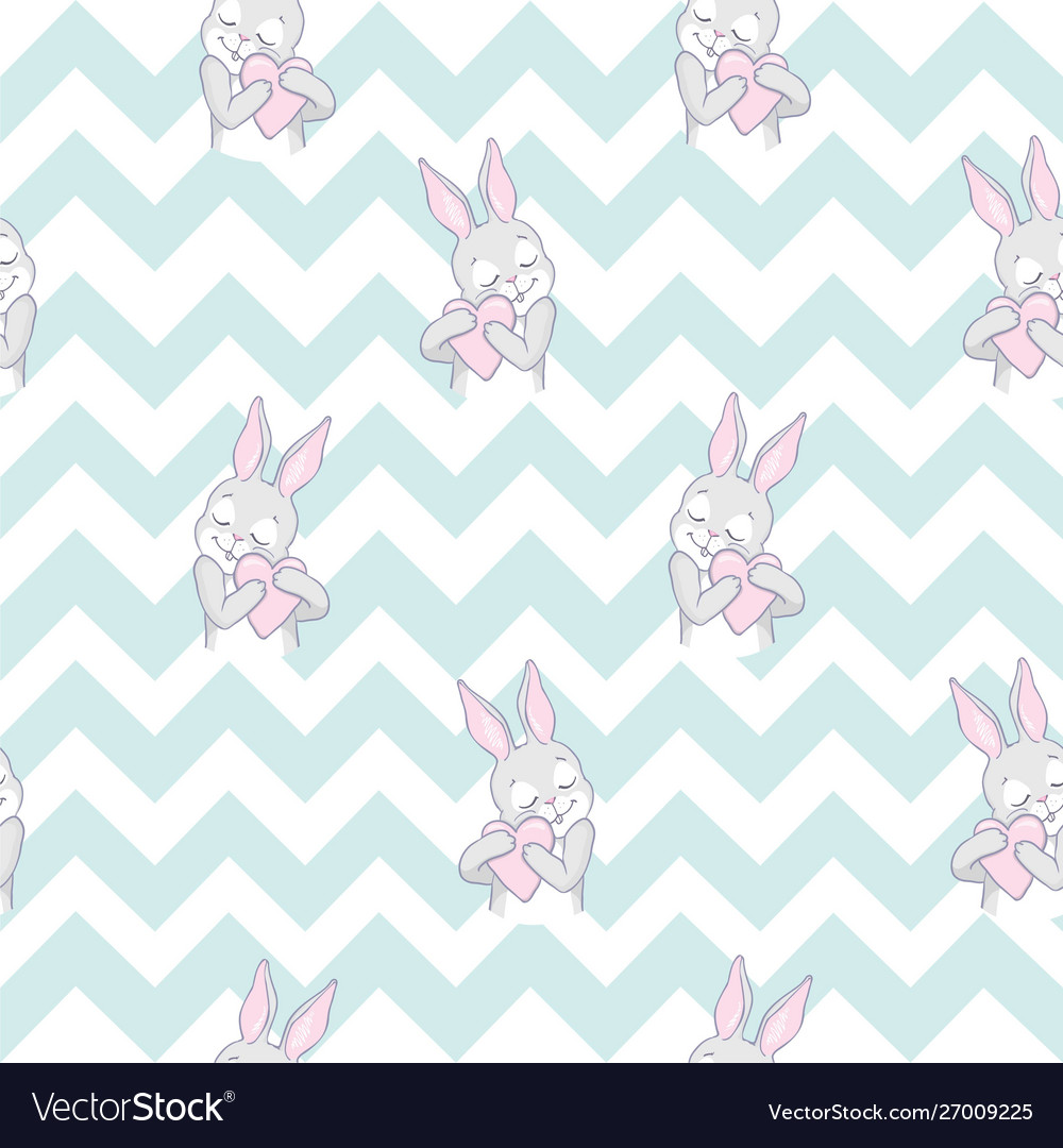 Rabbit pattern seamless Royalty Free Vector Image