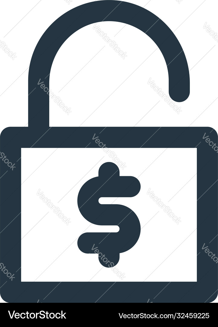 Unsafe icon isolated on white background outline Vector Image