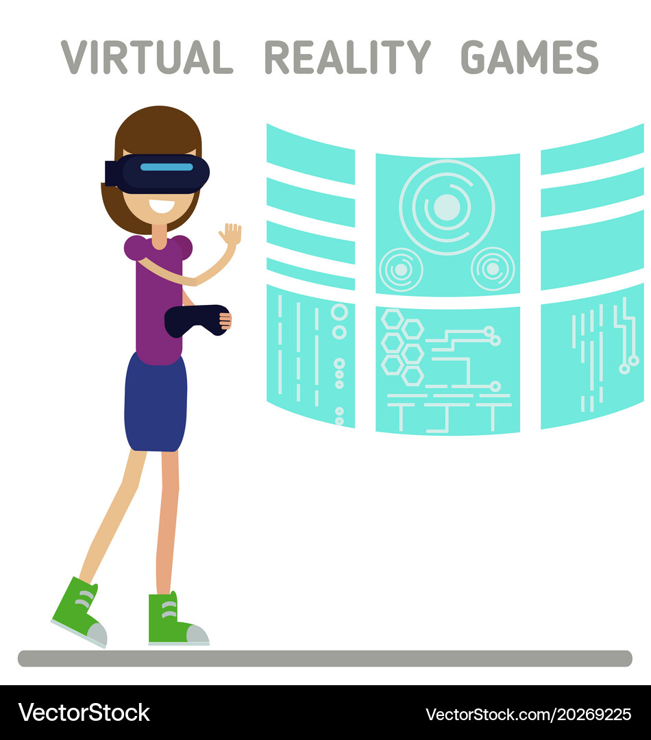 Vr technology Royalty Free Vector Image - VectorStock