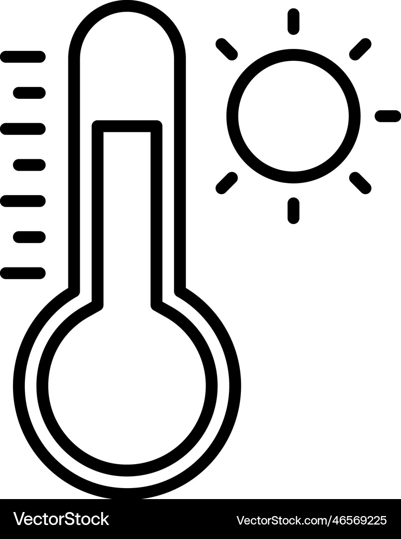 Weather outline icon style Royalty Free Vector Image