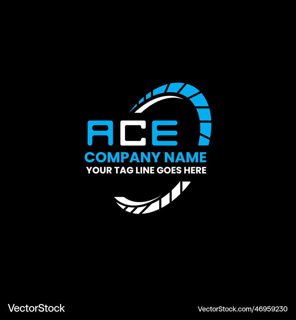 Ace letter logo creative design with graphic Vector Image