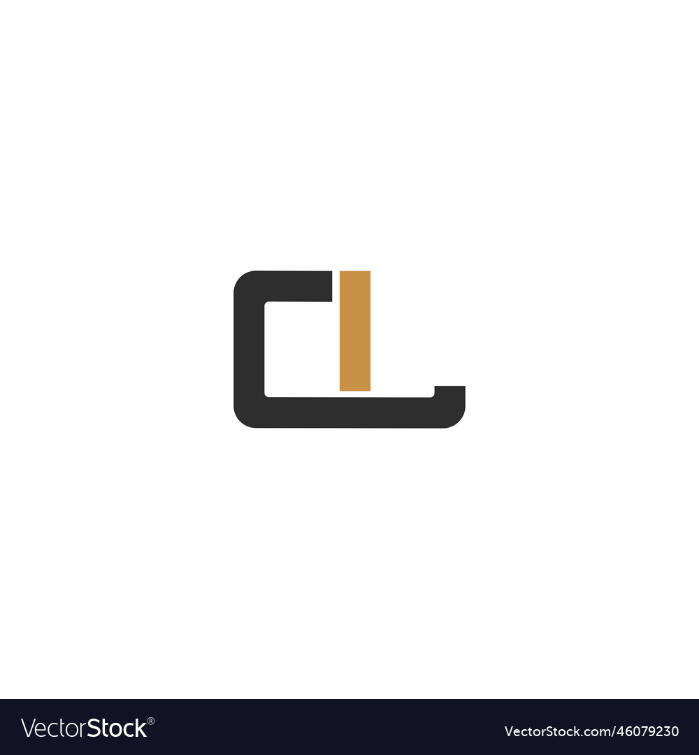 Alphabet letters initials logo cl lc l and c Vector Image