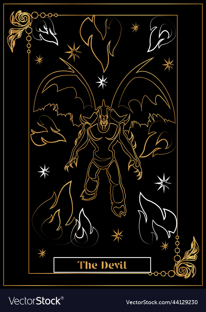 Devil card Royalty Free Vector Image - VectorStock