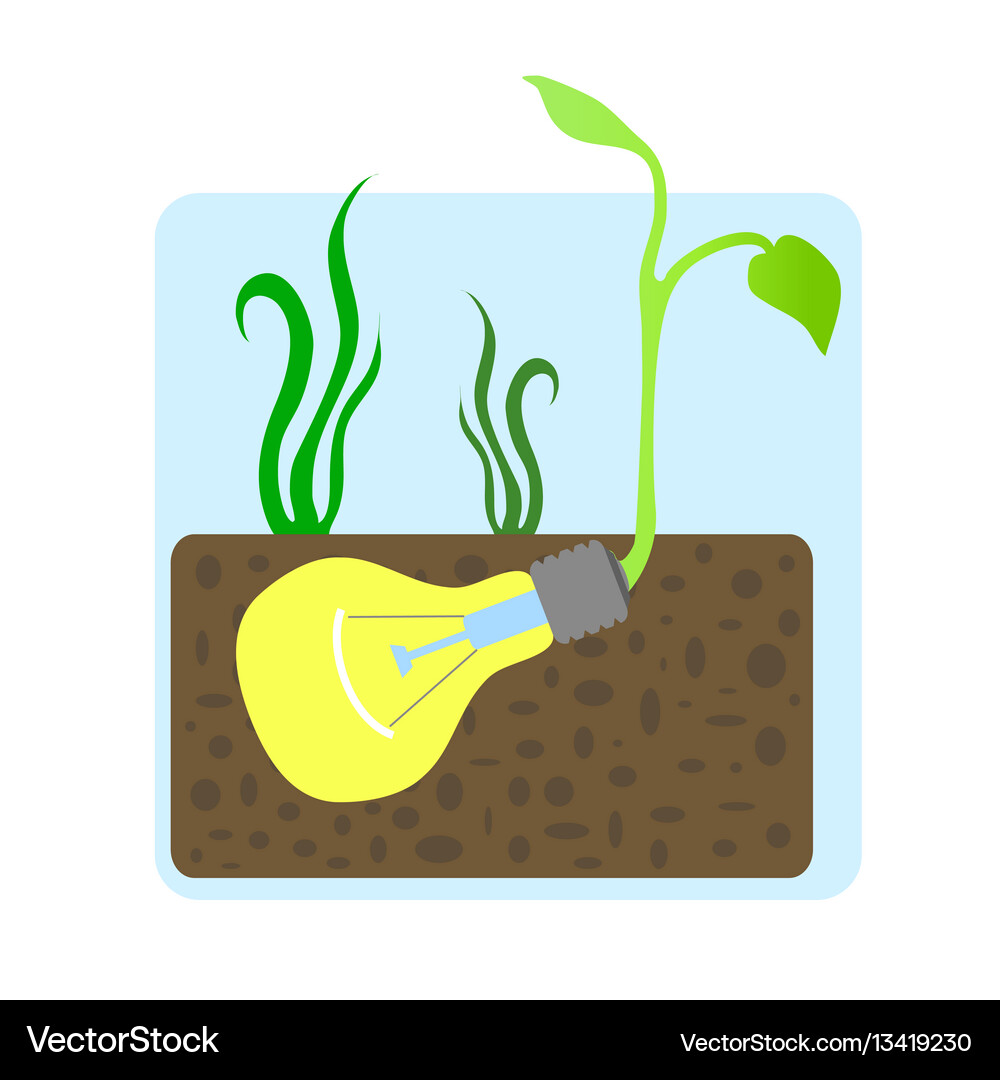 Growing of innovative idea concept Royalty Free Vector Image