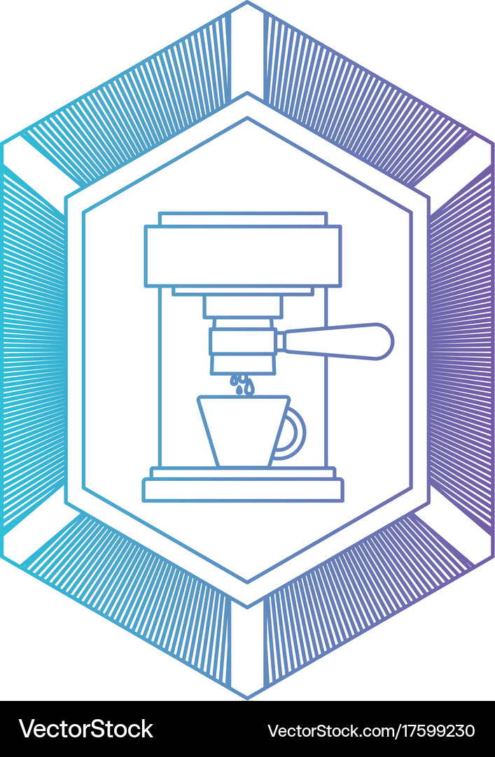 Logo badge decorative coffee espresso machine Vector Image