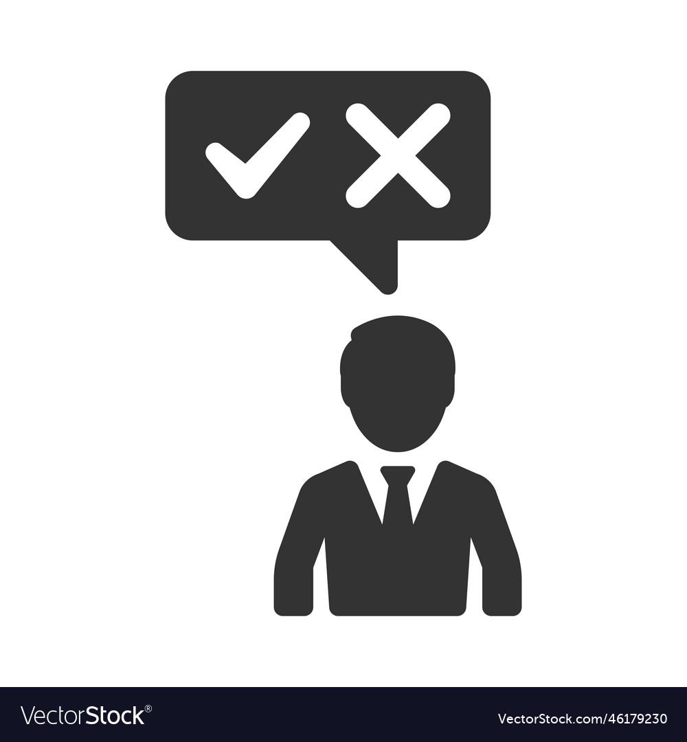 Make decision icon Royalty Free Vector Image - VectorStock
