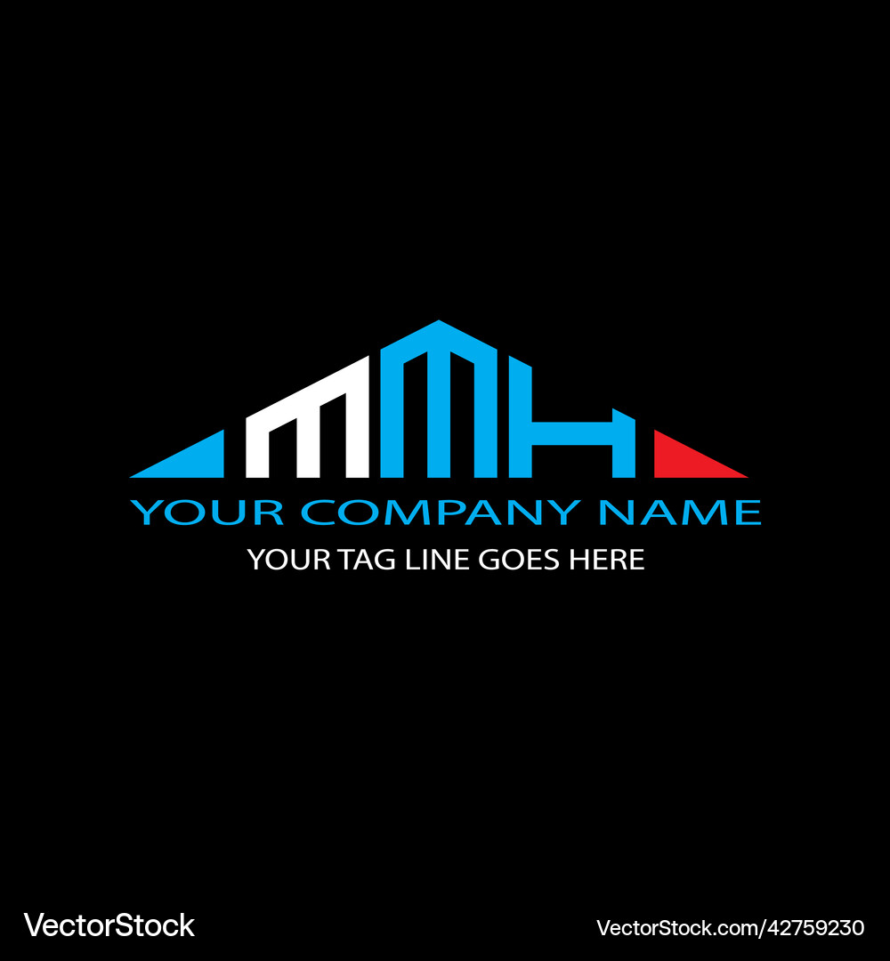 Mmh letter logo creative design with graphic Vector Image
