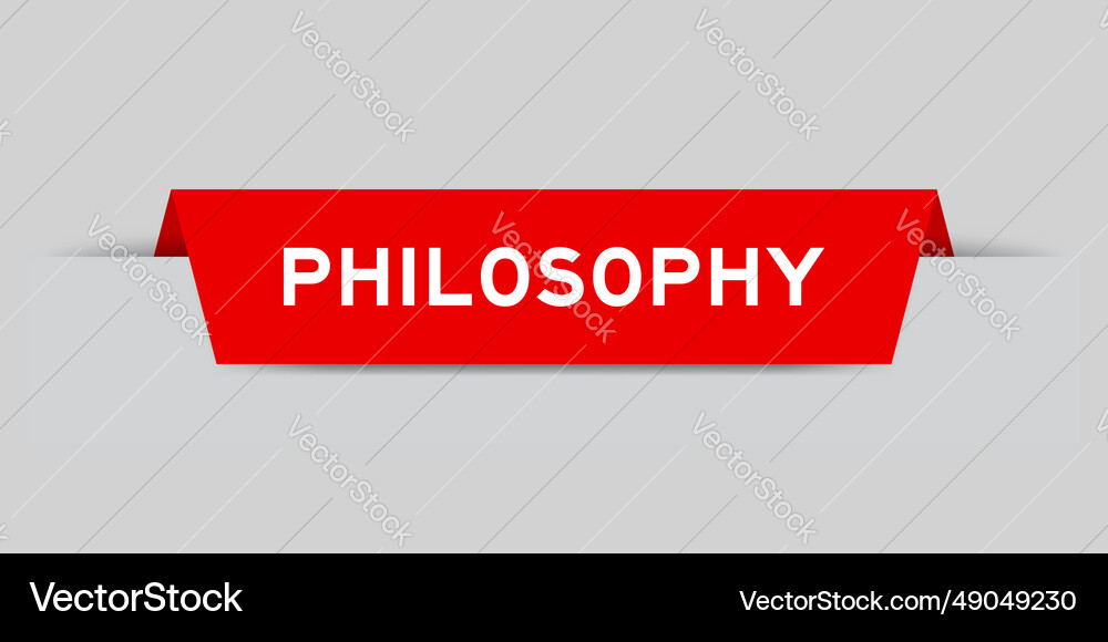 Red color inserted label with word philosophy Vector Image