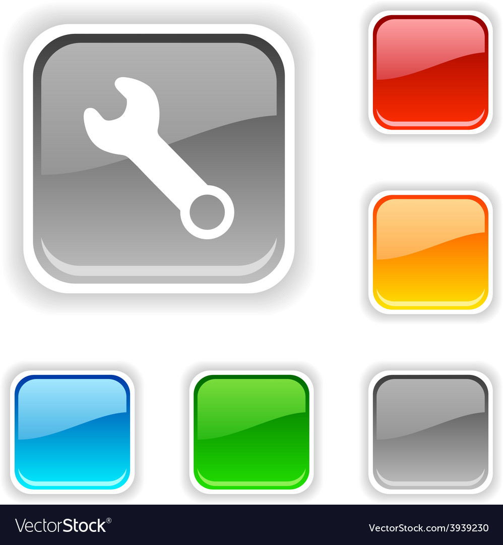 Tools button Royalty Free Vector Image - VectorStock