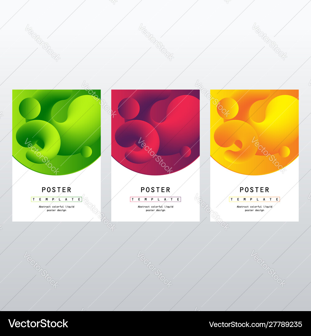 Abstract backgrounds colorful poster design Vector Image