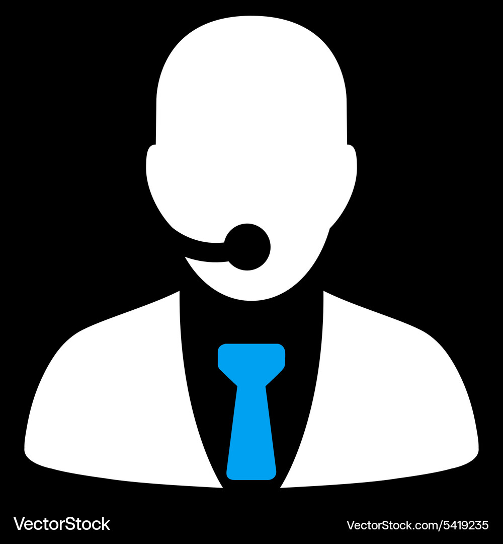 Call center operator icon from business bicolor Vector Image