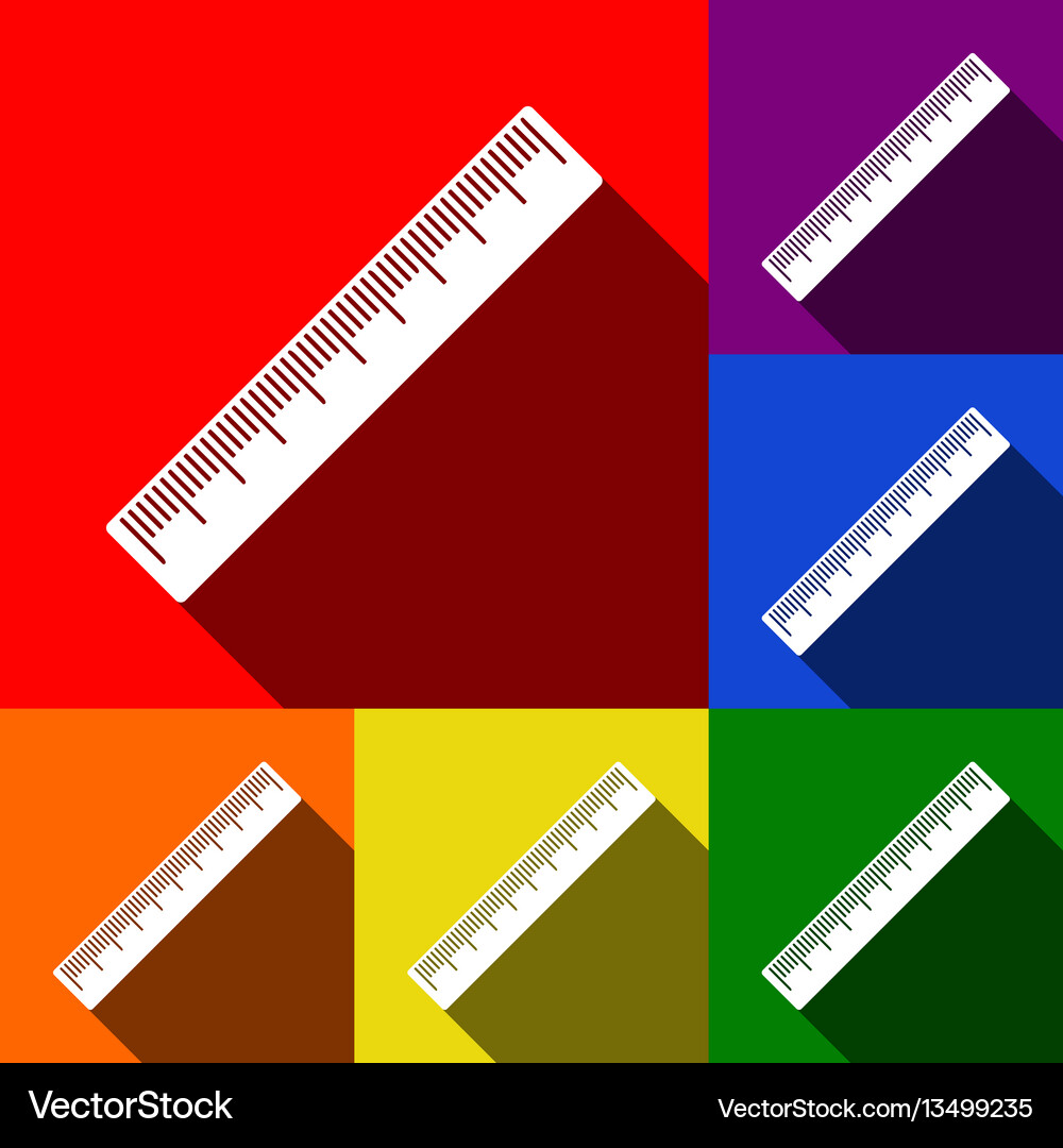 Centimeter ruler sign set icons Royalty Free Vector Image