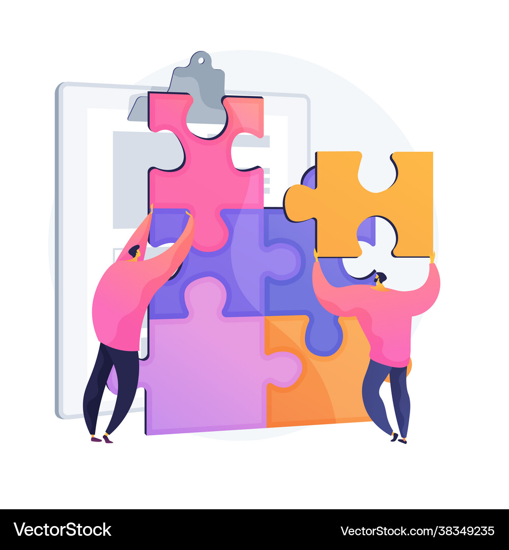 Coworkers project management concept metaphor Vector Image