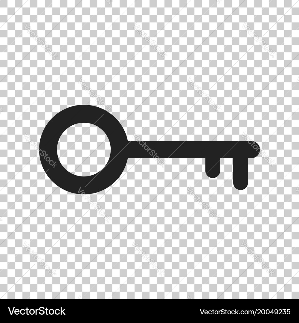 Key icon in flat style isolated unlock symbol Vector Image