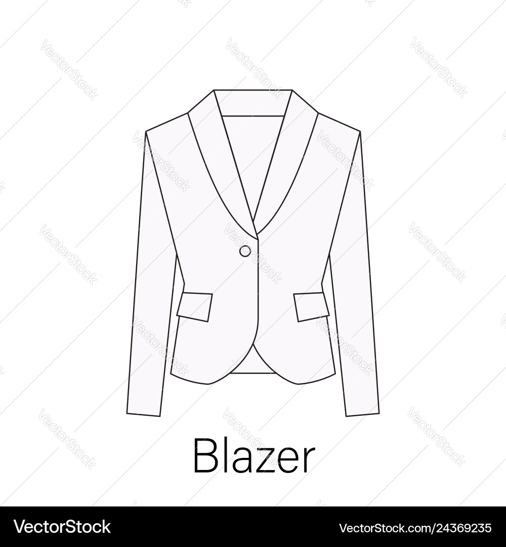 Men blazer or jacket suit symbol simple flat ve Vector Image