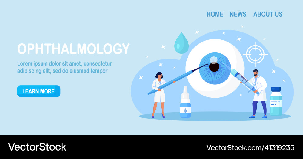 Ophthalmology eye surgery ophthalmological Vector Image