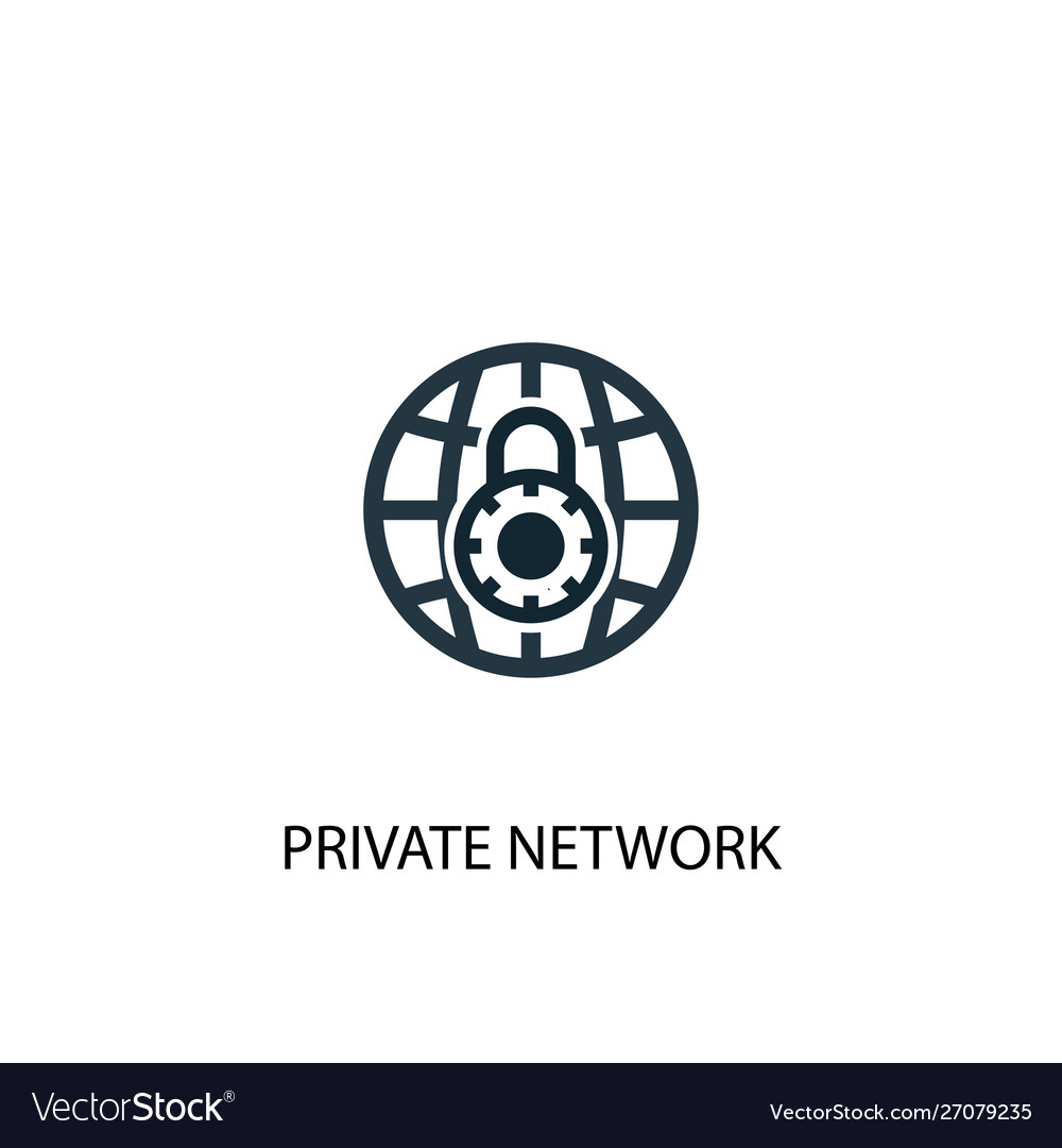 Private network icon simple element Royalty Free Vector