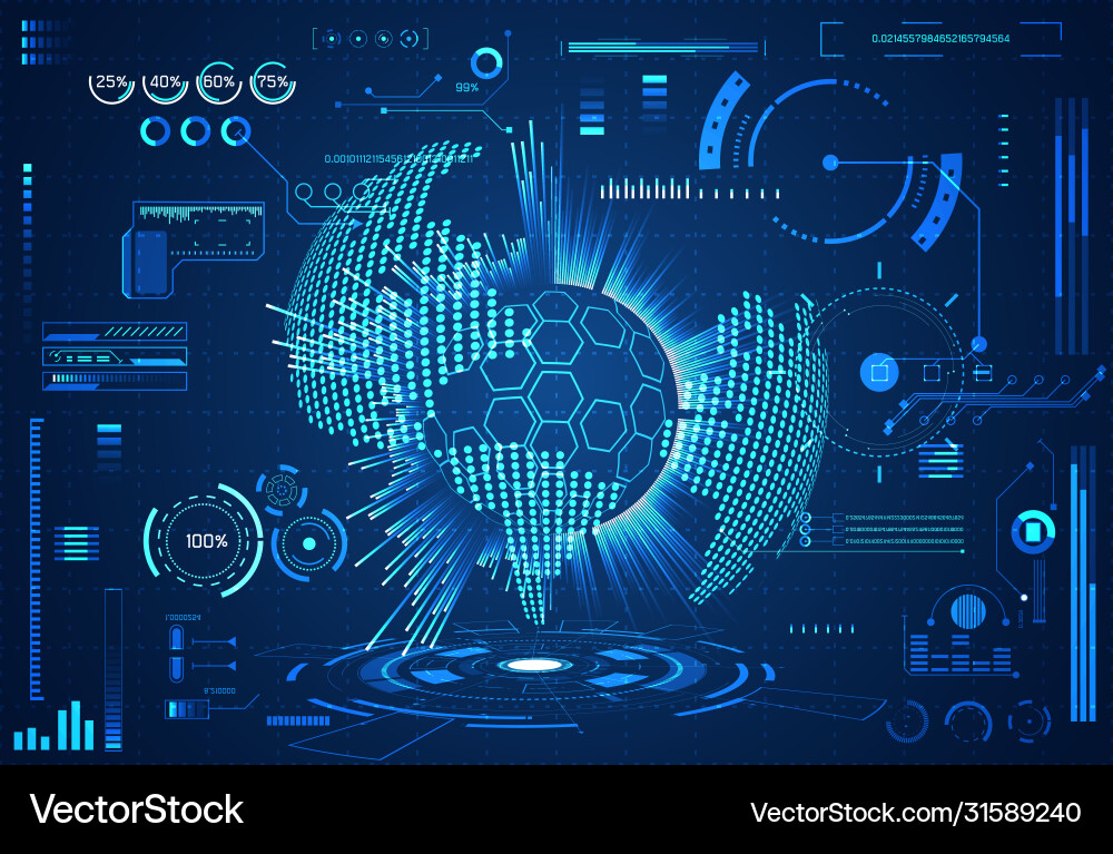 Abstract technology ui futuristic concept hud Vector Image
