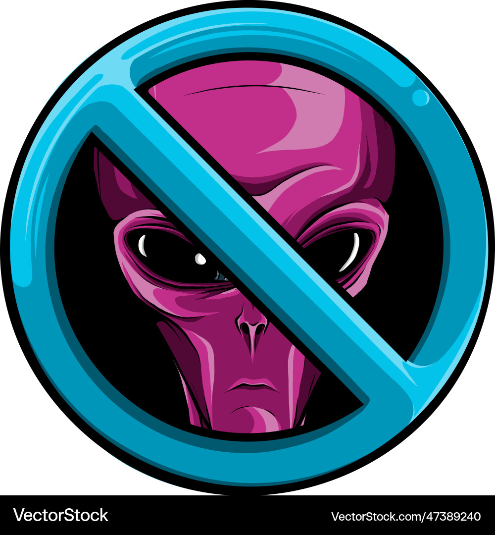 Alien head design of Royalty Free Vector Image