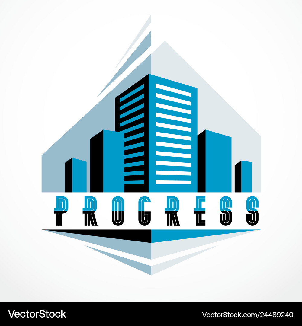 Business building modern architecture real Vector Image