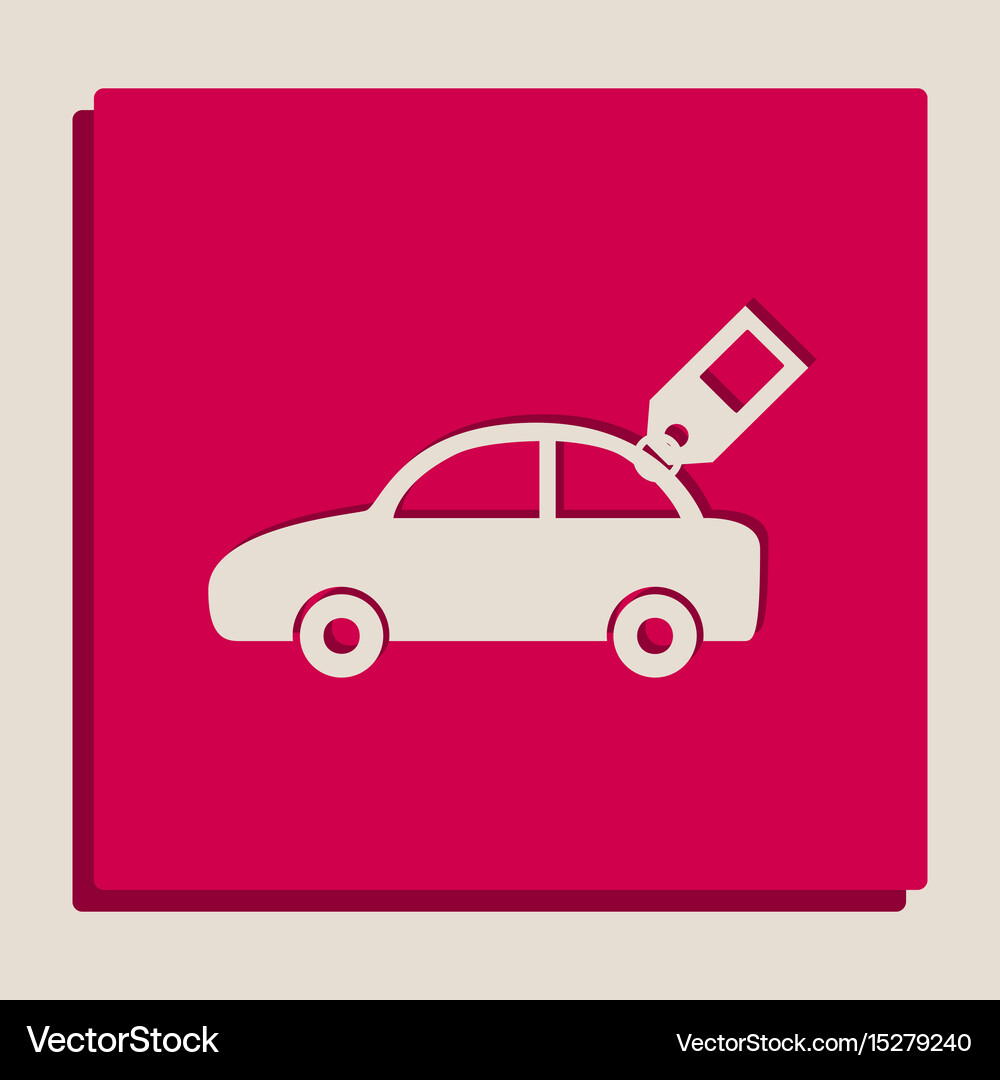 Car sign with tag grayscale version Royalty Free Vector