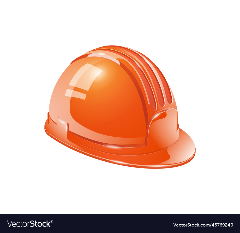 Hard hat construction composition Royalty Free Vector Image