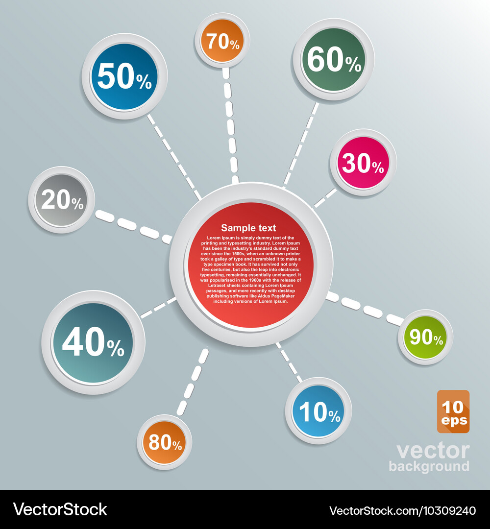 Infographic design on the grey background eps 10 Vector Image