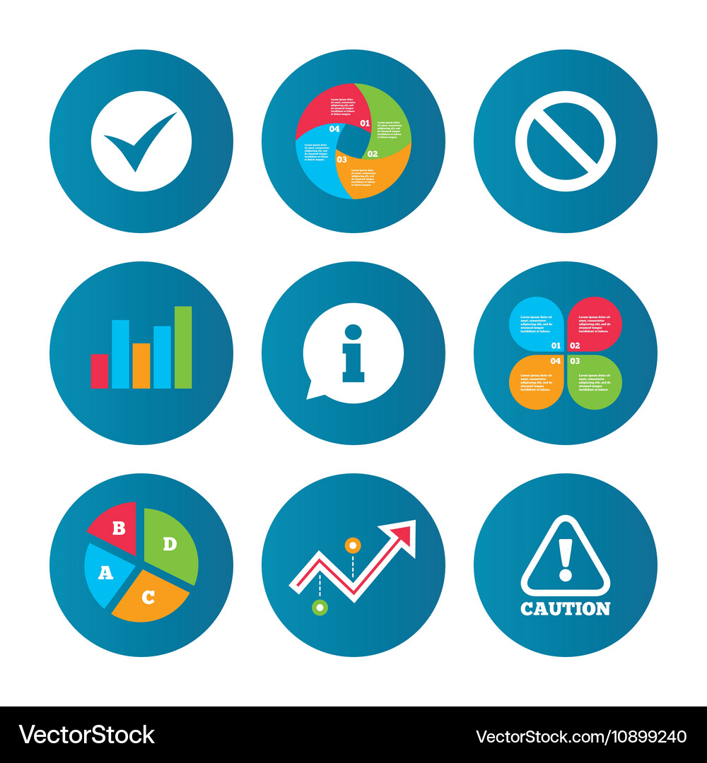 Information icons stop prohibition symbol Vector Image