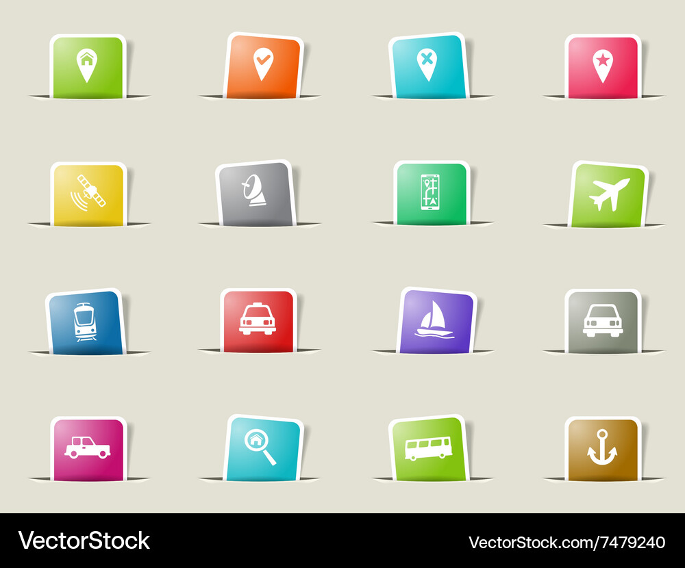 Navigation simply icons Royalty Free Vector Image