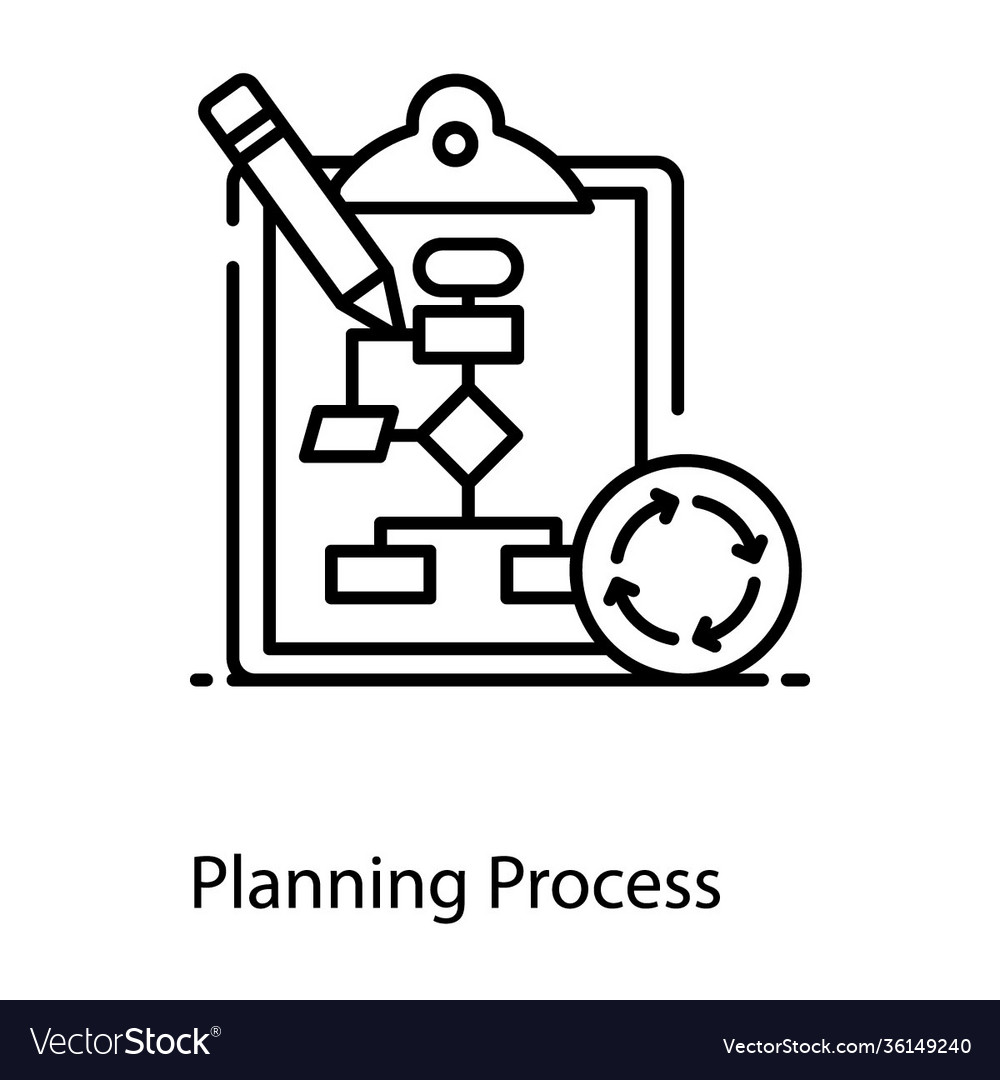 Planning process Royalty Free Vector Image - VectorStock
