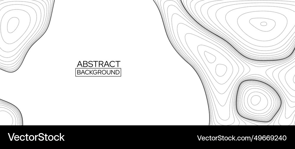 Topographic contour map concept black and white Vector Image